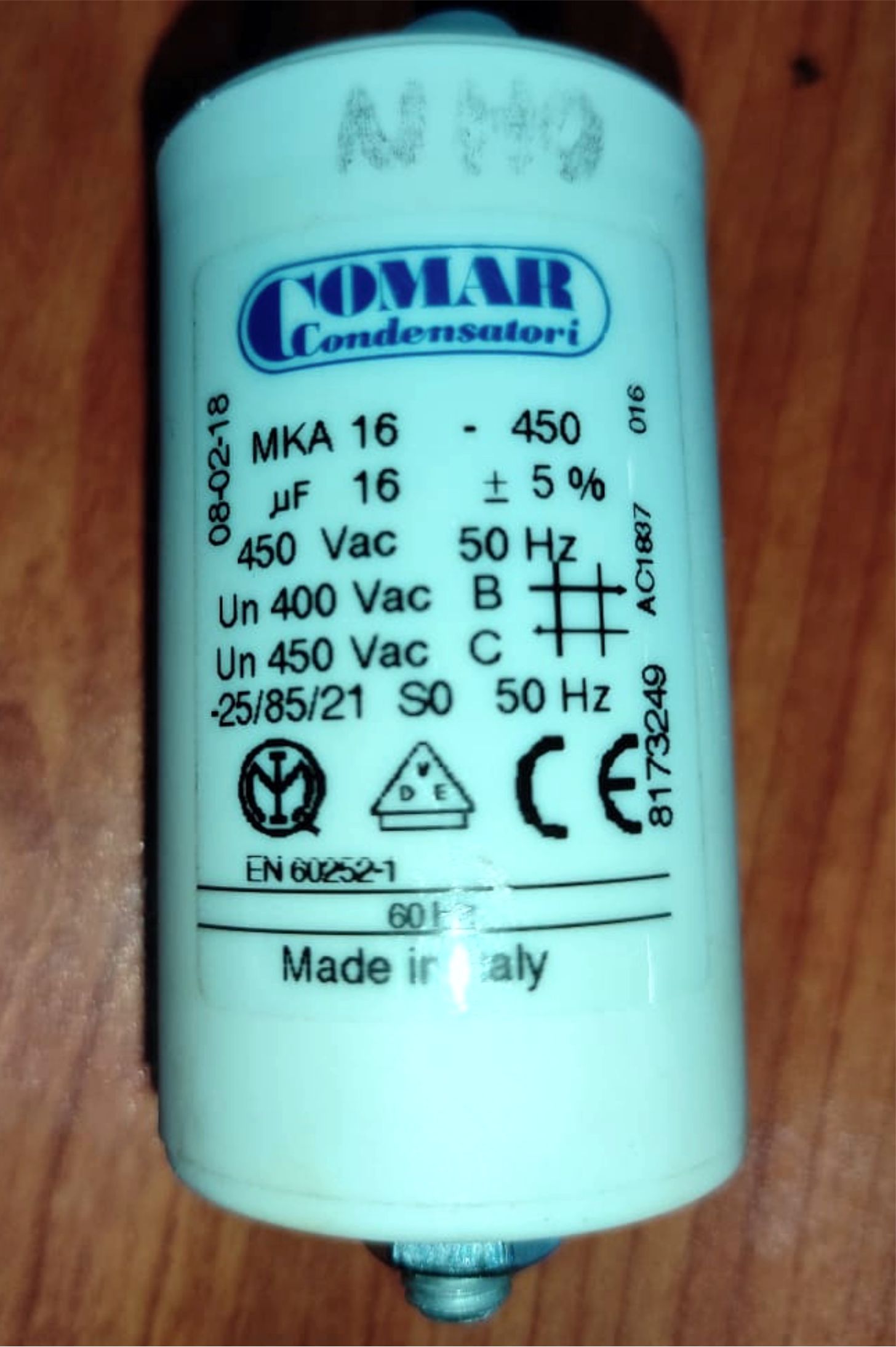 16uF 450Vac Capacitor (Italy) - Electronic Components Parts Shop Sri Lanka