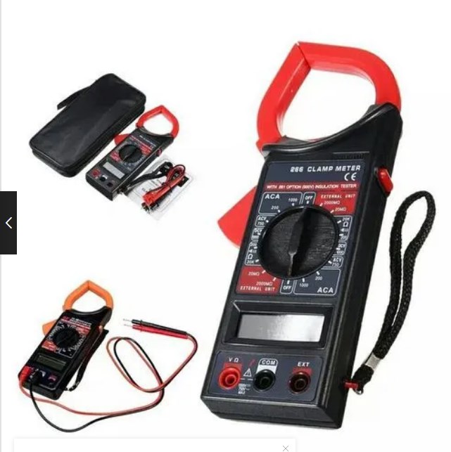 DT266 Digital Clamp Meter Auto range Voltmeter LCD Multimeter Clamp ...